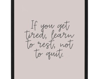 Learn to Rest Not to Quit Wall Art - Etsy