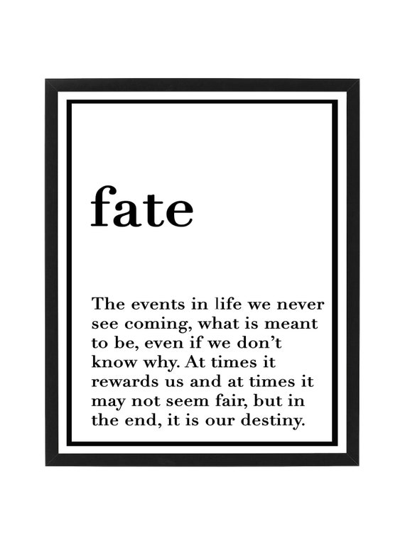 Fate Definition Print Poster Etsy Ireland Fate Definition Print Poster Etsy Ireland