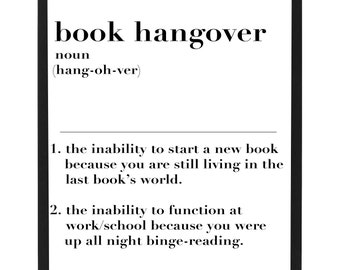 Book Hangover Poster - Etsy