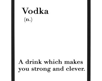 Vodka Definition Print - Etsy