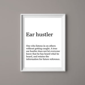 Ear Hustler Humour Poster Print - Etsy
