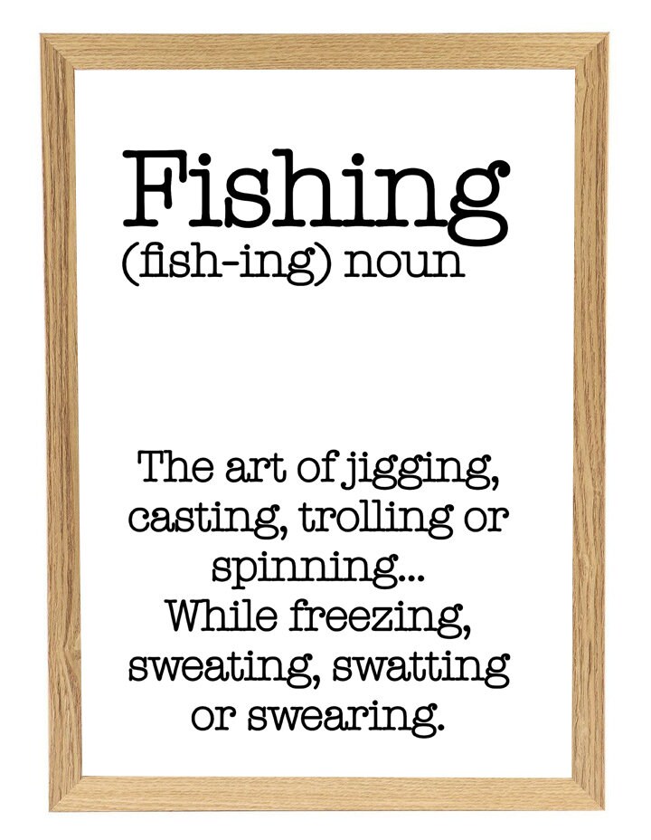 Fishing Definition Print Poster 5 Sizes Available | Etsy