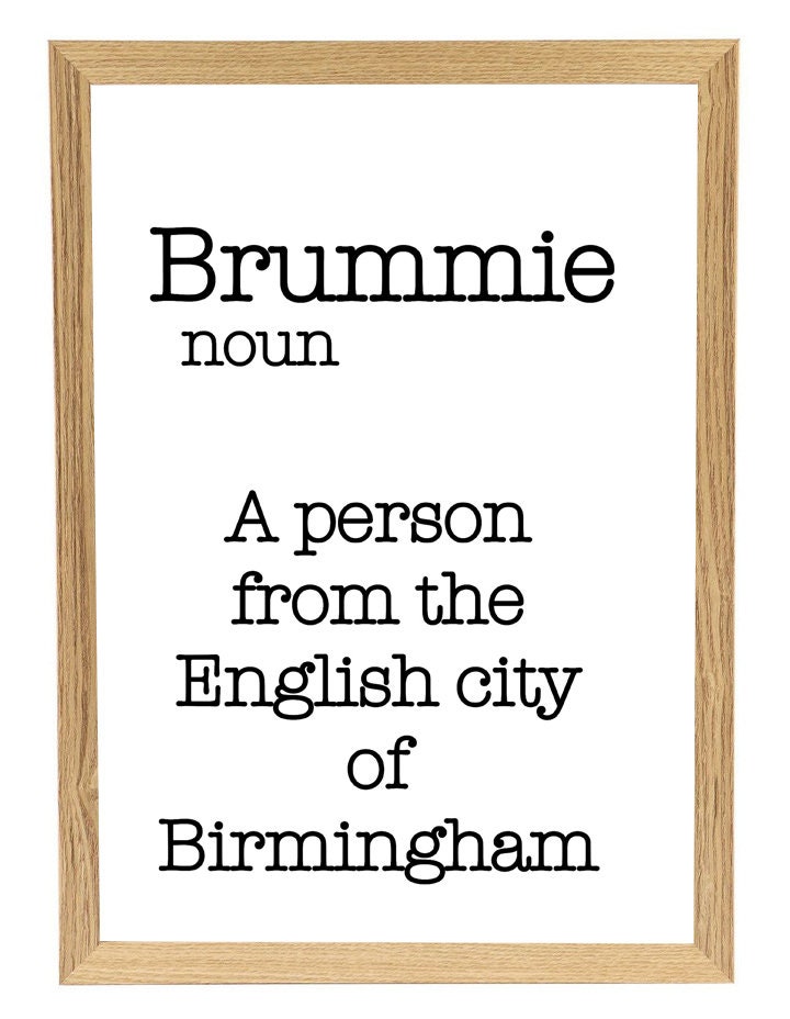 Brummie Definition Print Poster Birmingham 5 Größen - Etsy.de