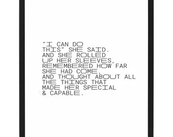 Yes I Can Poster | Etsy