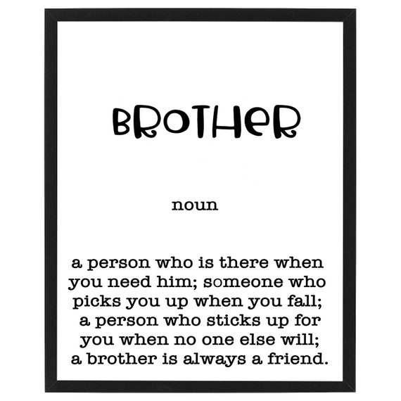 Brother Definition Print Poster 5 Sizes Available - Etsy