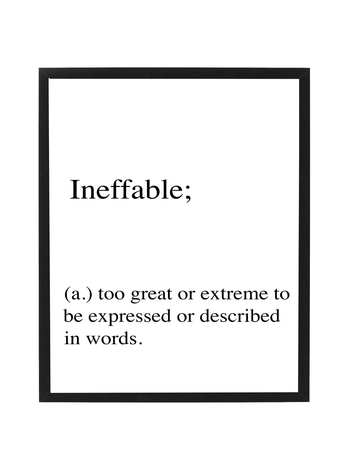 Ineffable Definition