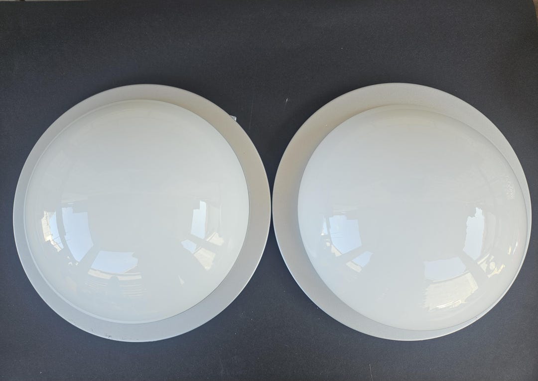 Set of 2 / Vintage Wall Sconces / Ceiling Lamps Pair / Flush Mount ...