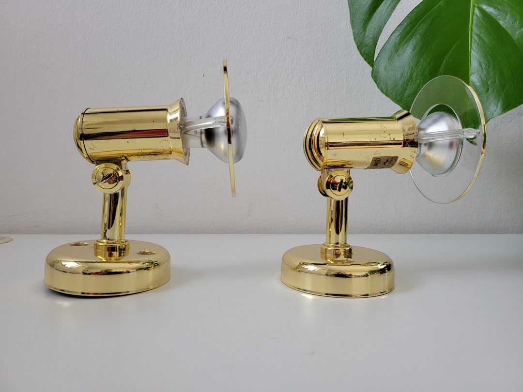 Set Of2 Vintage Lamps, Wall Lamps Pair, Golden Lamps, Adjustable ...