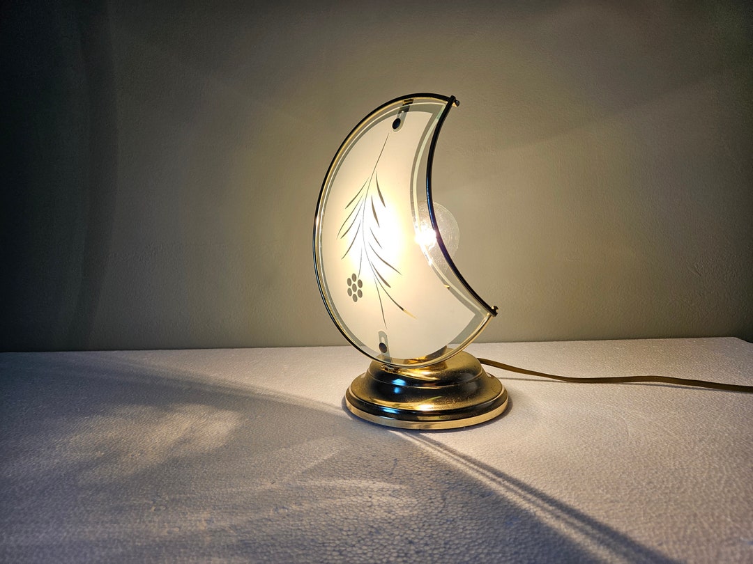 Vintage Table Lamp, Desk Lamp, Brass Lamp, Gold Lamp, Nightstand Light ...