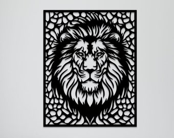 Lion Frame DXF, Laser Cutting Files, Waterjet Cutting Files, Stencil ...