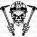 Coal Miner Skull Svg File | Mining Skull Svg | Skull Clipart | Miner ...