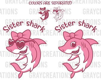 Sister Shark Printable - Etsy