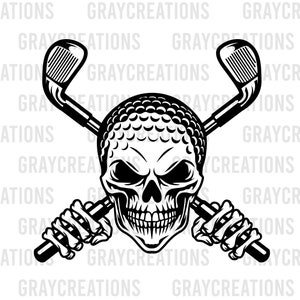 Golf Skull Svg | Skull Svg | Golf Svg | Golf Clipart | Golf Master Svg ...