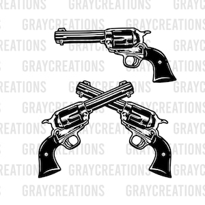 Revolver Gun Svg File | Handgun Pistol Svg | Revolver Pistol Svg | Gun ...