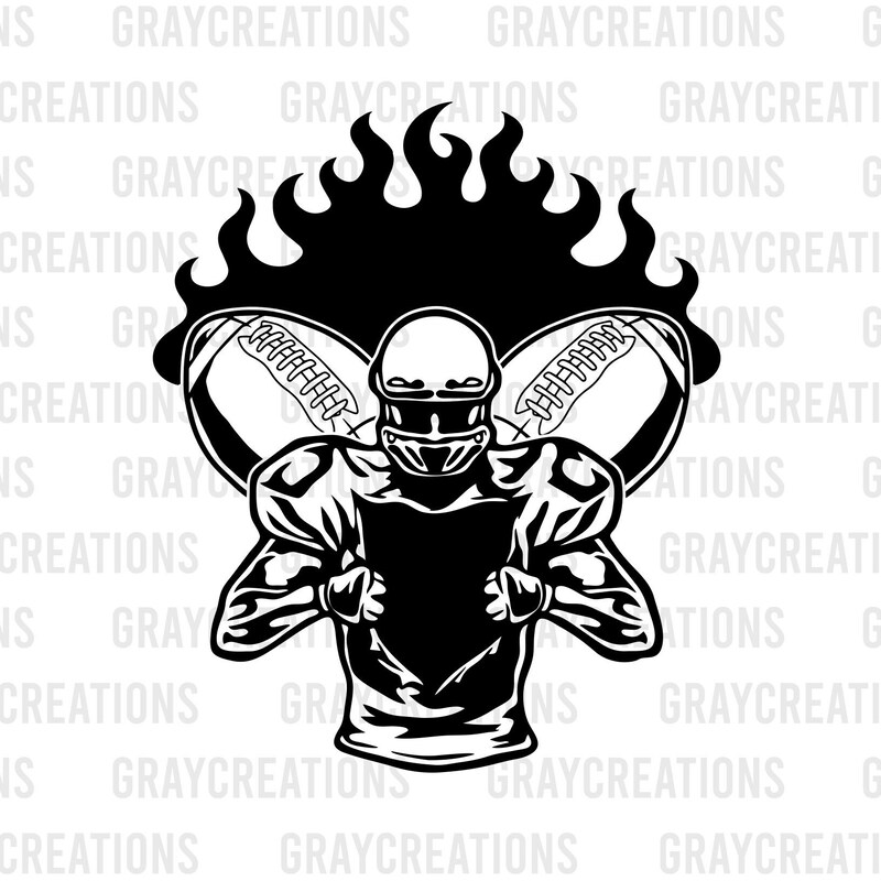 Football Player Rip - Etsy