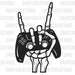 Skeleton Hand Holding Game Controller Svg / Rock N Roll Gamer Svg ...