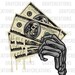 Skeleton Hand Holding 100 Dollar Bill Svg /dripping One Hundred Dollar ...