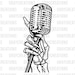 Skeleton Hand Holding Microphone Svg / Retro Microphone Svg/ Singer ...