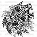 Lion Flowers Svg , Lion Head Svg , Lion Floral , Flowers Svg - Etsy