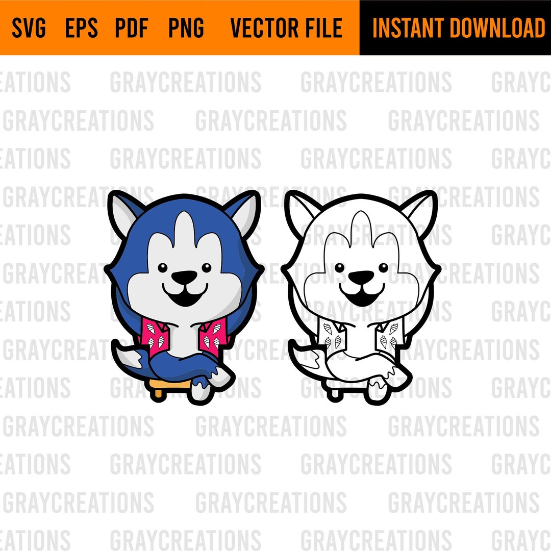 Cute, Baby, Wolf,ice Cream, Svg,png,colored,clip Art ,vector Cutting ...