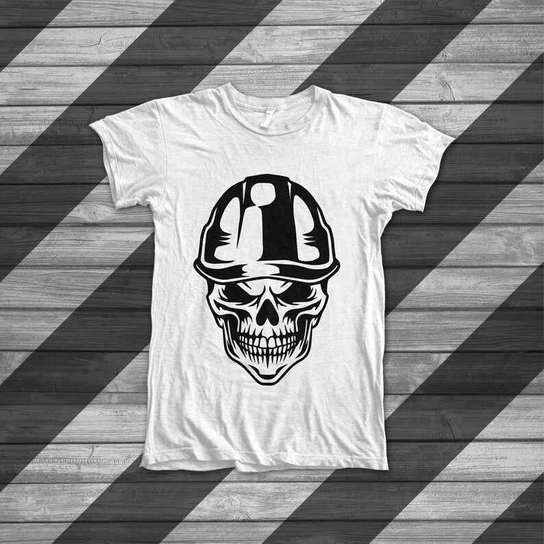 Skull With Hard Hat SVG Construction Svg Engineer SVG - Etsy