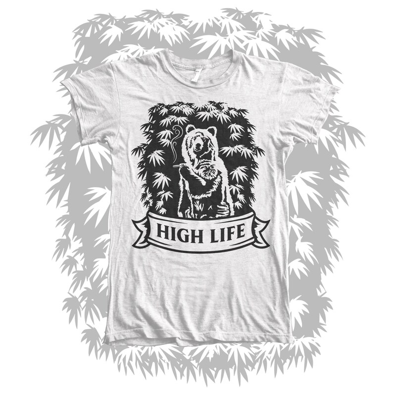 Bear Smoking Joint Svg / High Life Svg / Animal Smoking Weed - Etsy