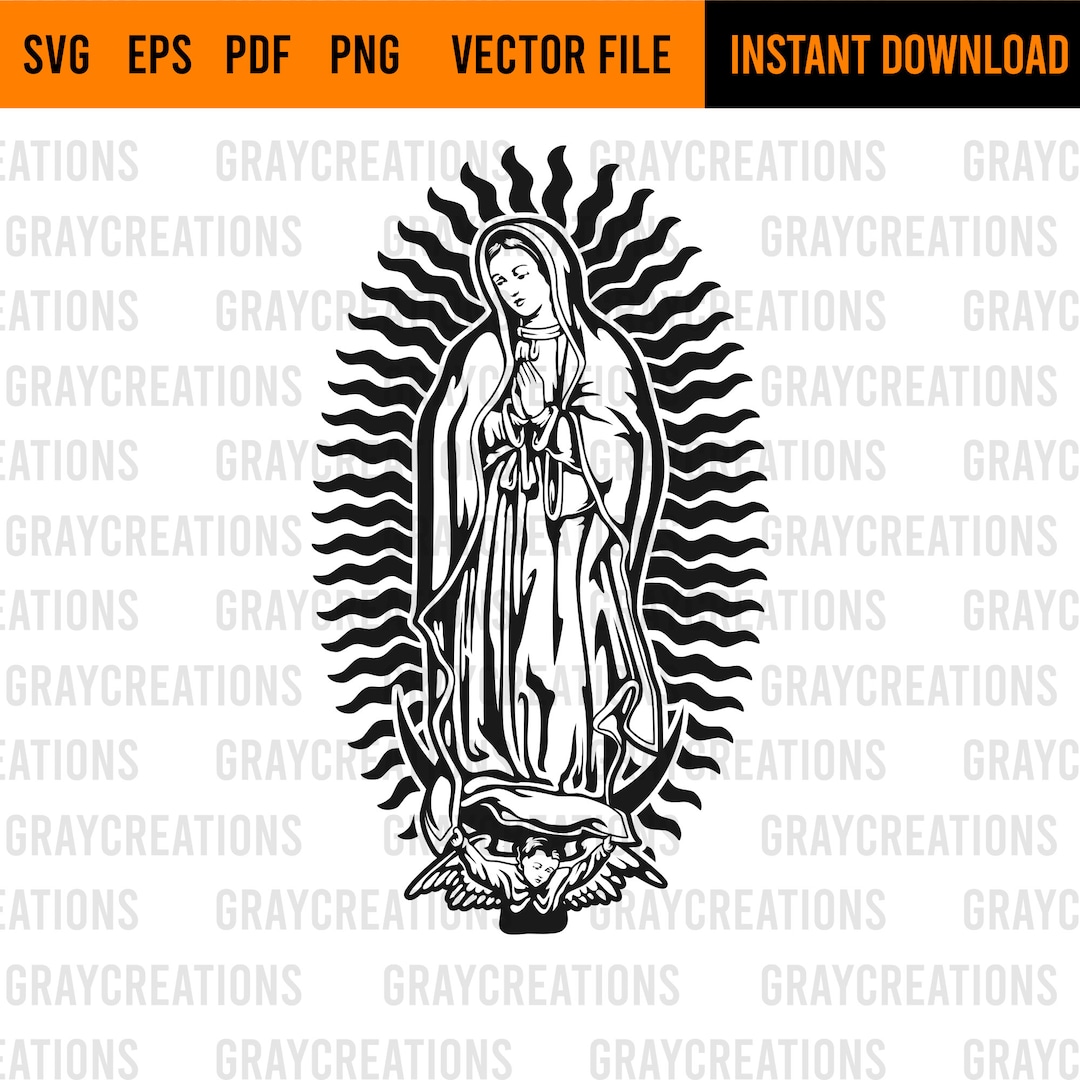 Virgin Mary Svg/ Mama Mary Svg/ Our Lady of Guadalupe #2 Svg - Etsy
