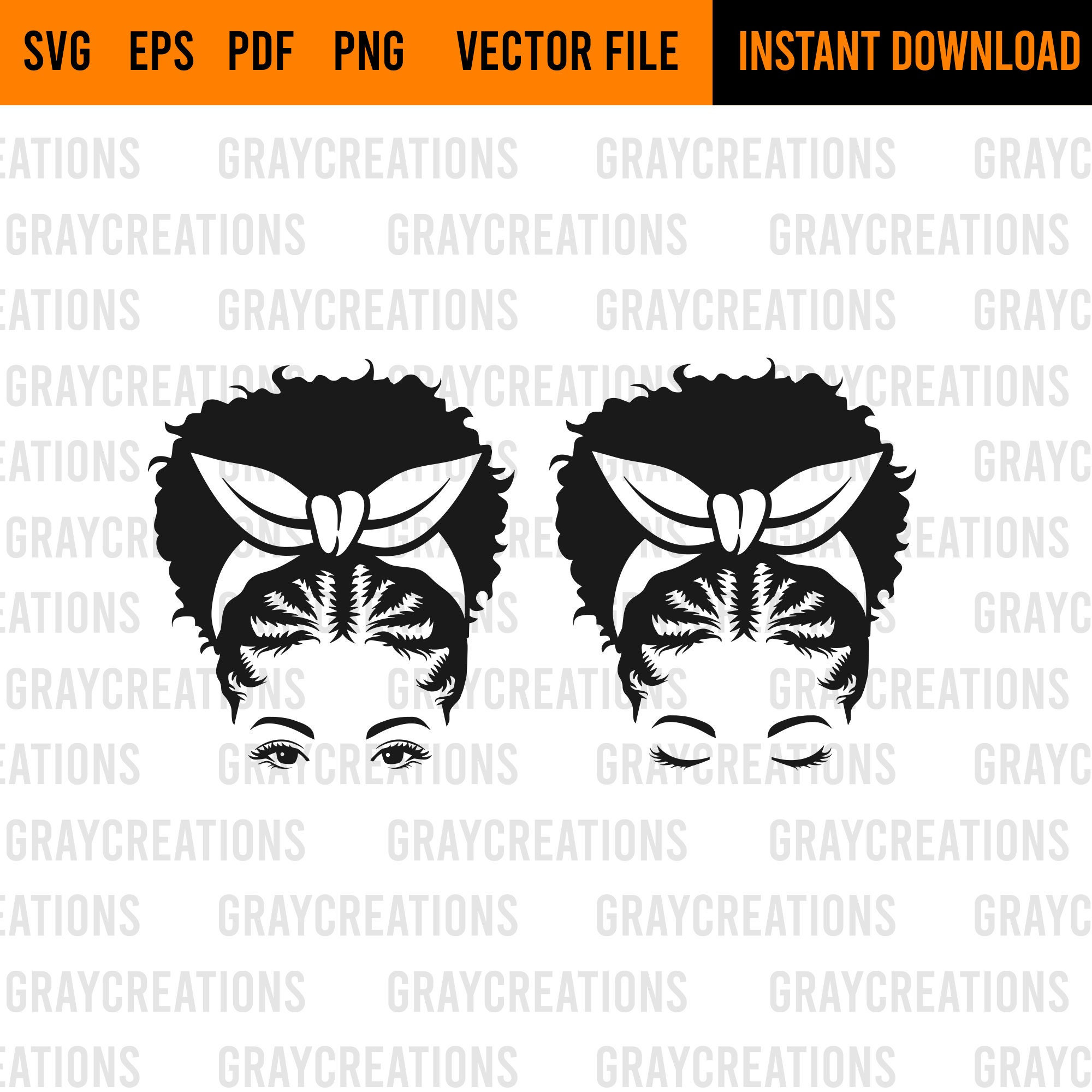 Momlife Cornrow Afro Bun Beautiful Eyes Svg / Closed Eyes - Etsy