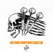 Us Skull Dartboard Svg | Dart Game SVG | Skull Svg | Dart Target SVG ...