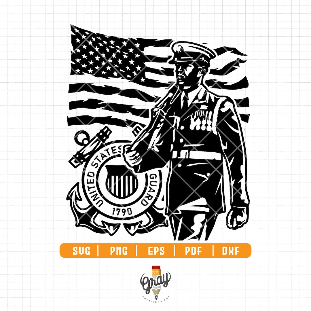 US Coast Guard Svg , Us Flag , Us Veteran , Military ,us Flag Clip Art ...