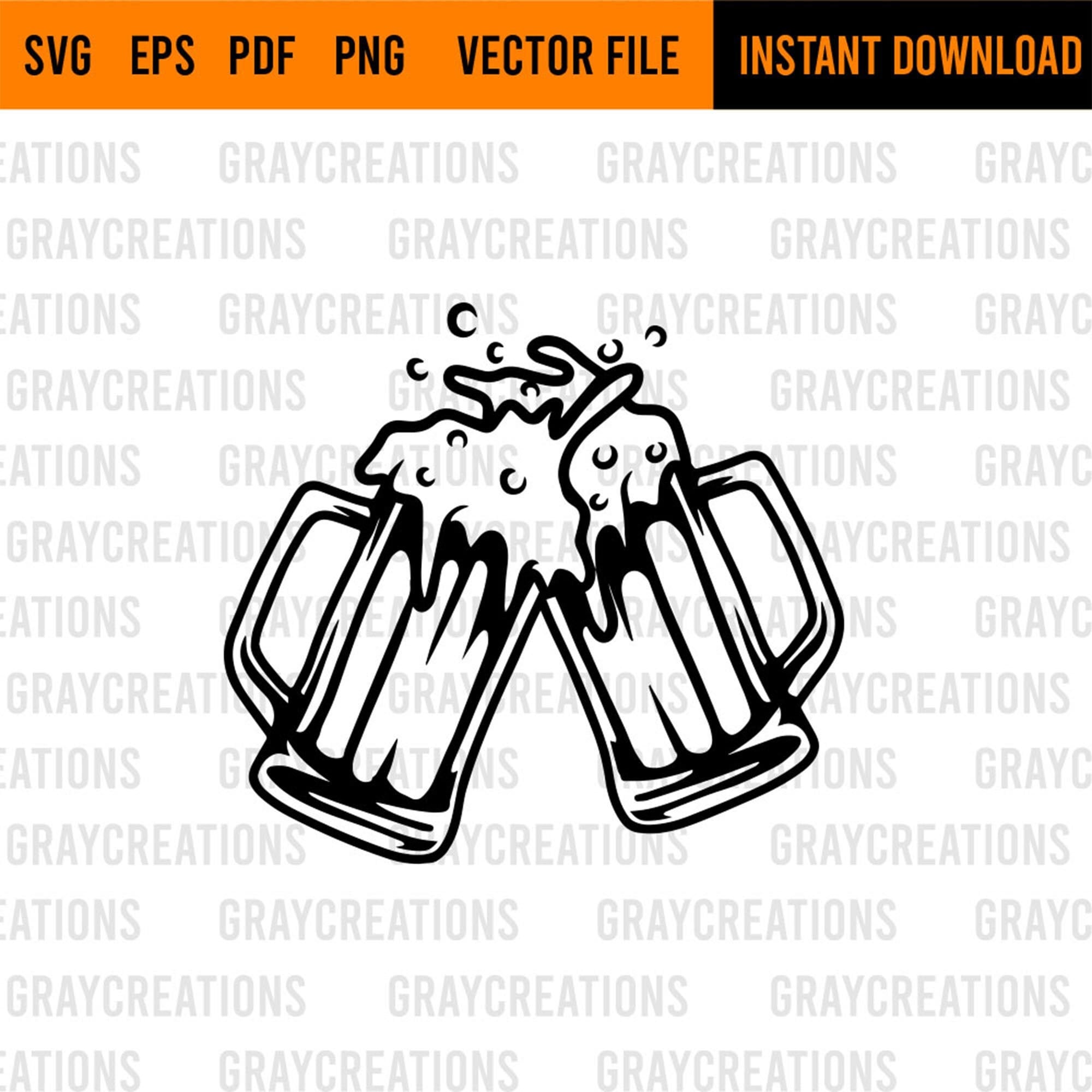 Beer Mugs SVG Beer Cheers Svg Alcohol Svg Beer Svg Beer Mug Png Beer ...