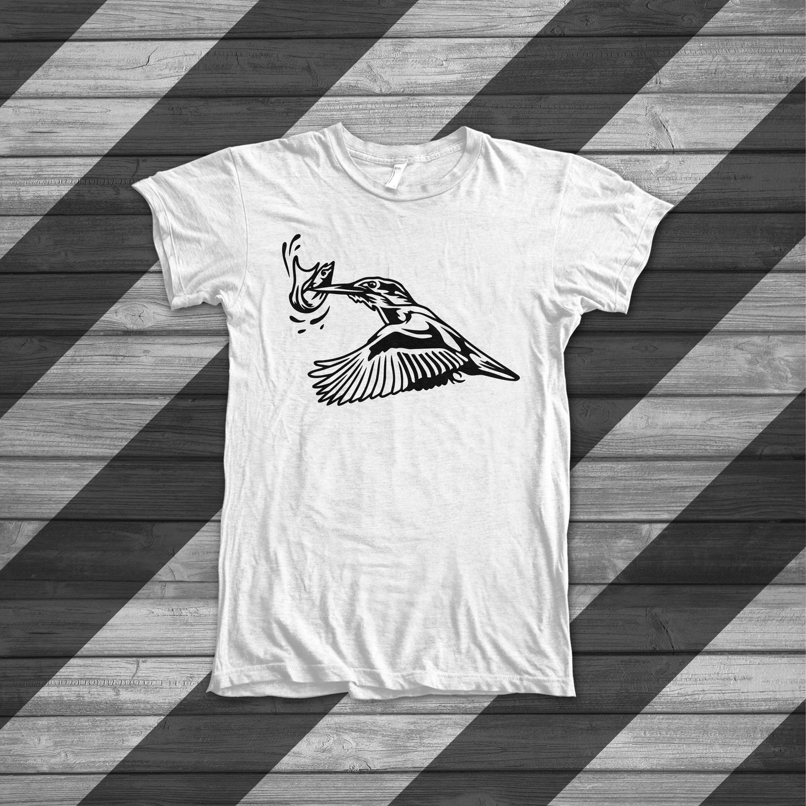 Kingfisher Svg , Bird Svg , Bird Catching Fish , Kingfisher Bird ...