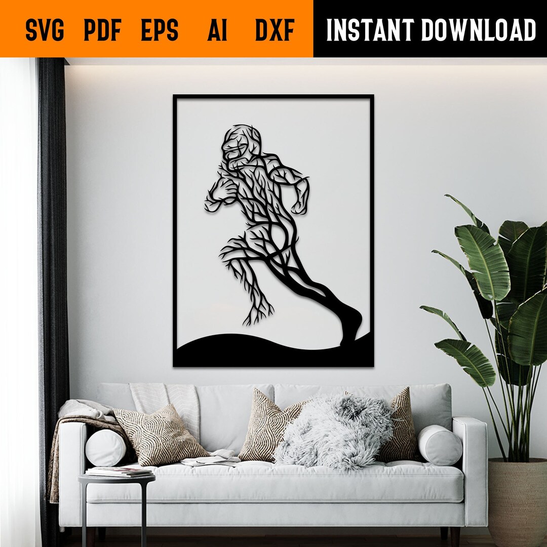 Football Player Wall Art Svg,dxf, EPS,AI and PDF Files.plasma Cut File ...