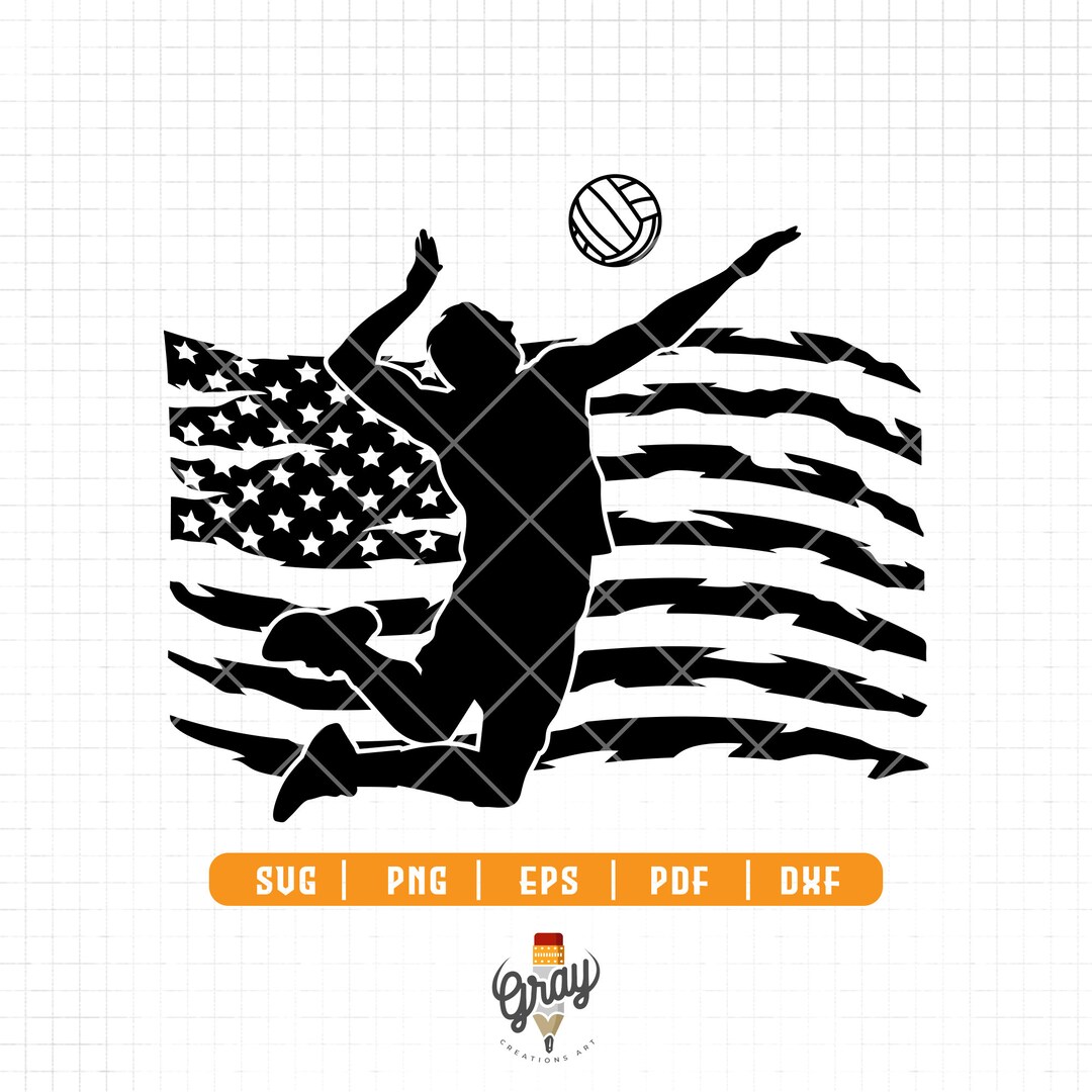 Us Volleyball Svg , Volleyball Spike Svg , Volleyball Spiking ...