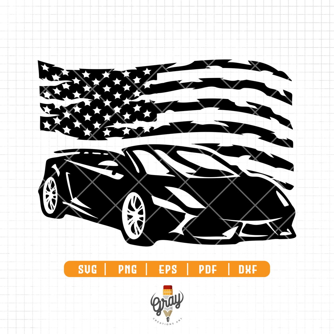 US Race Car Svg , Sports Car , Racing ,car Cli Art, Cricut, Silhouette ...