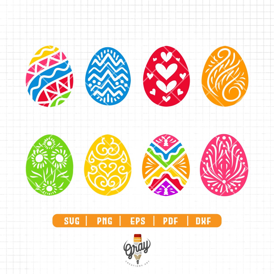 Easter Eggs Svg, Bundle, Eggs Clip Art, Colorful Eggs, Easter ,cricut ...