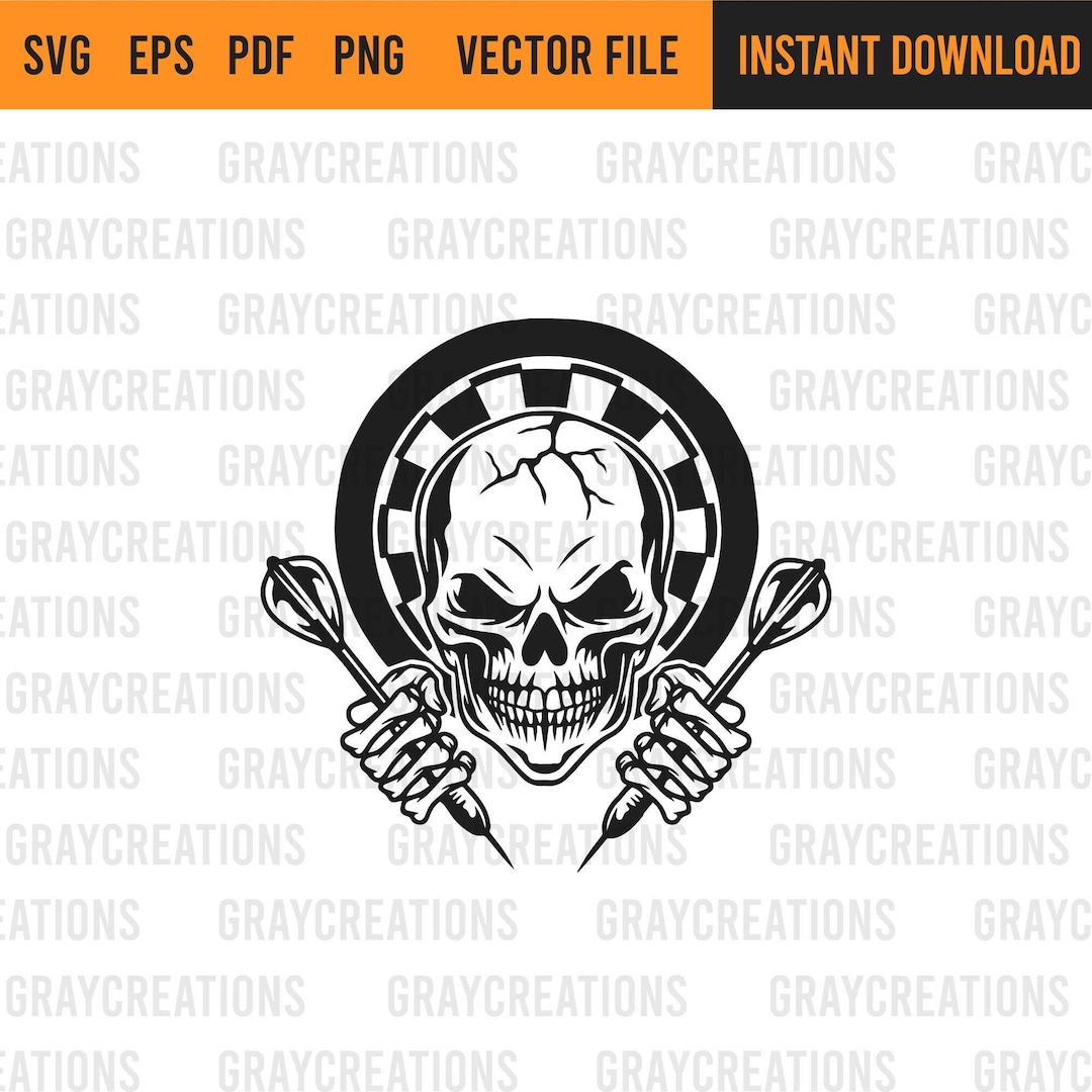 Skull Dartboard Svg | Dart Game SVG | Skull Svg | Dart Target SVG ...