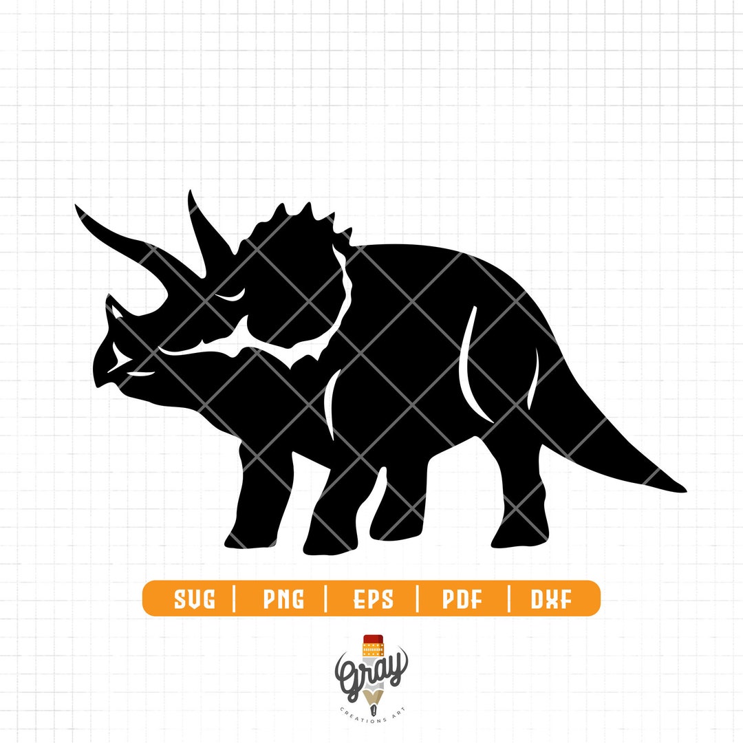 Triceratops Svg,dinosaur Svg , Dinosaur Cli Part ,dxf Eps Pdf Png ...