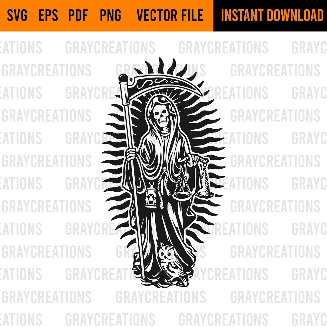 Santa Muerte Svg / Saint of Holy Death Svg / Our Lady of the Holy Death ...