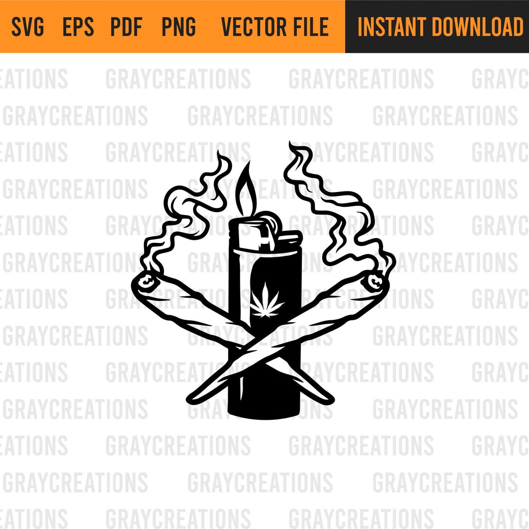 Lighter and Joint Svg | Weed Svg | Cannabis Svg | Blunt Joint Svg ...