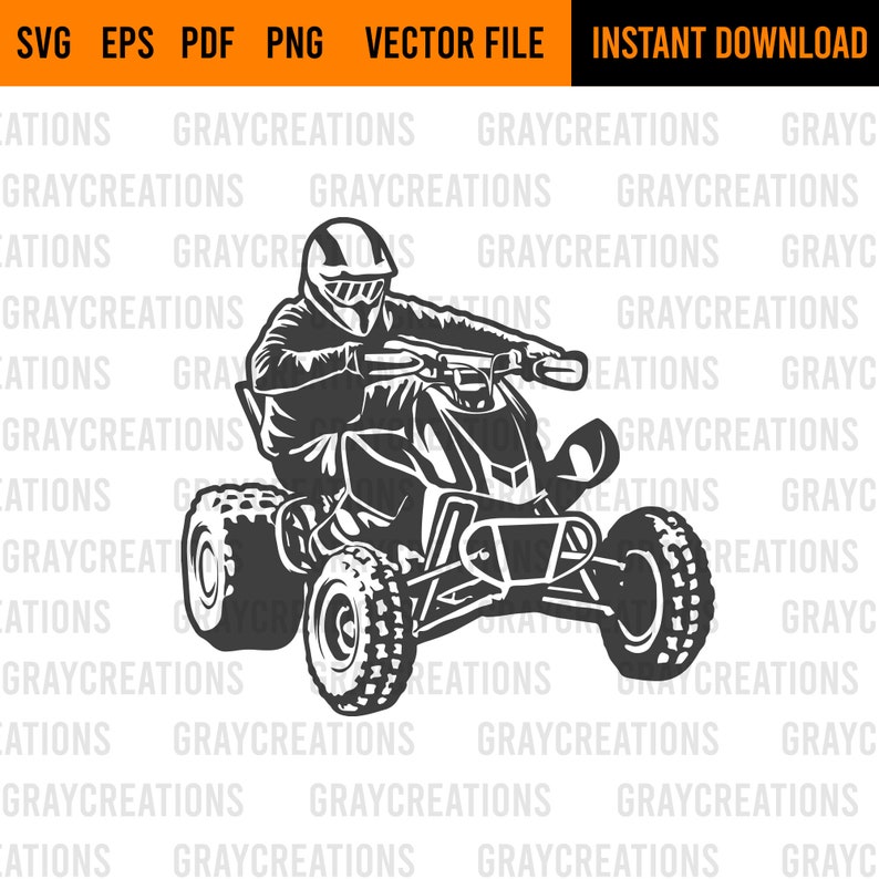 ATV Racing Svg/ Four Wheeled ATV Svg / Motocross Svg | Etsy