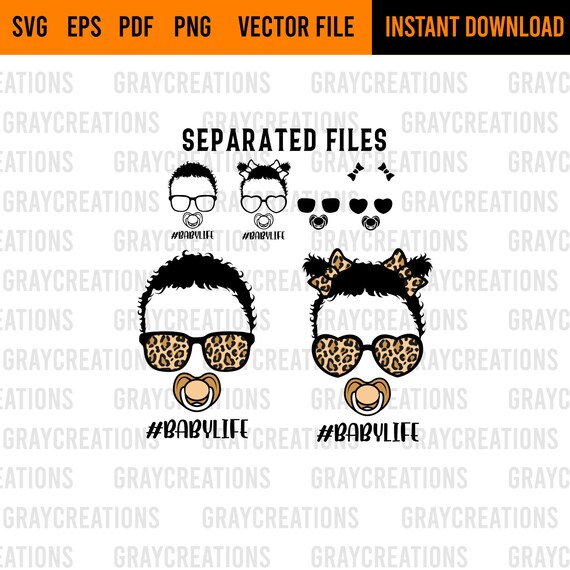 Baby Life Girl and Boy Bundle Svg / Afro Baby With Leopard | Etsy