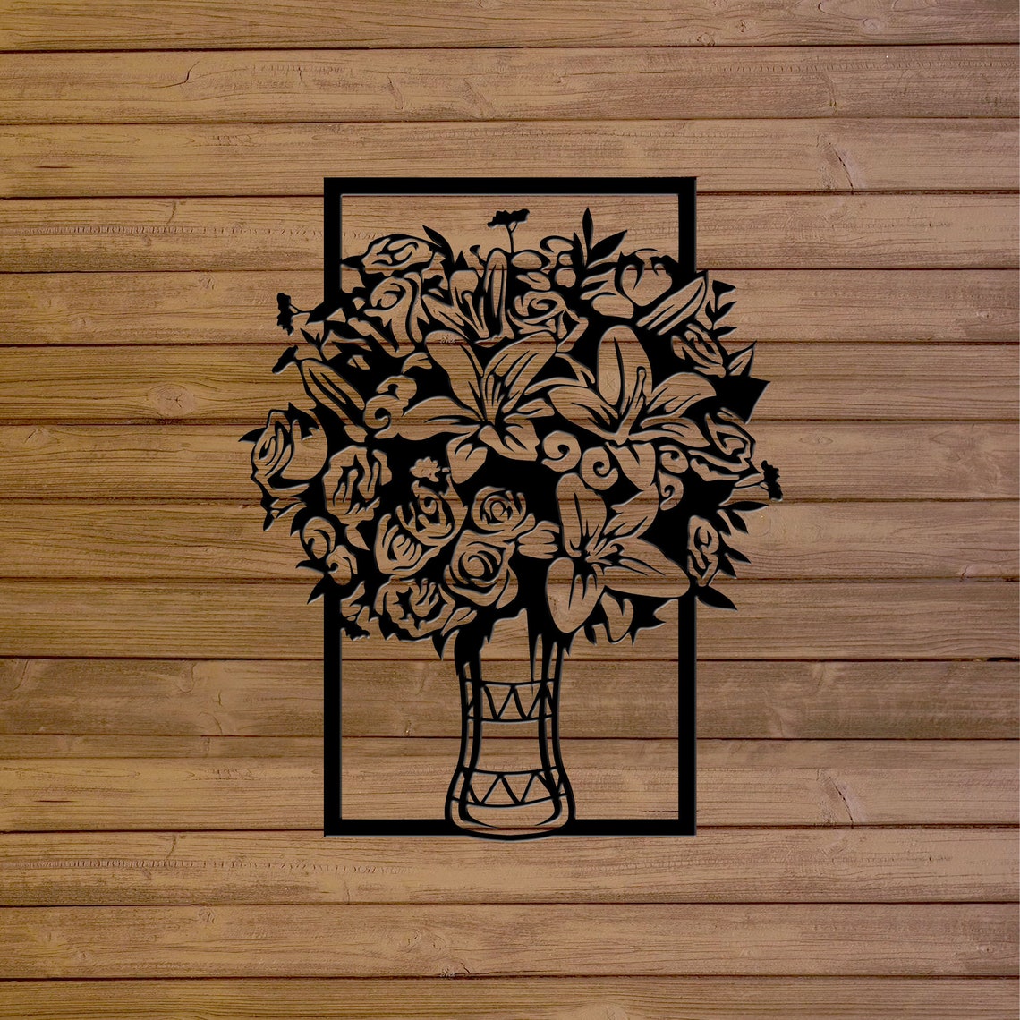 Flowers Wall Art Svgdxf EPSAI and PDF Files.plasma Cut - Etsy