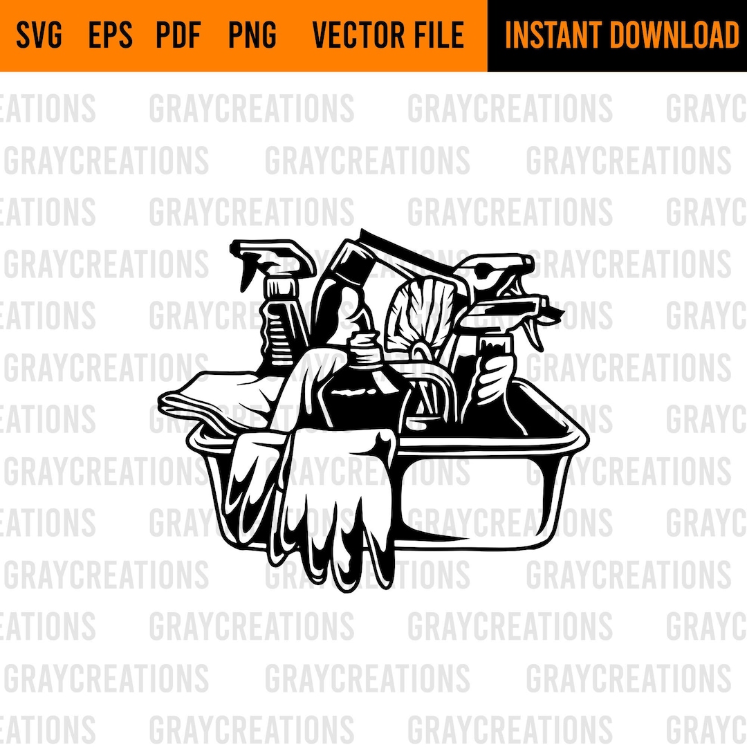 Cleaning Tools Svg | Cleaning Service Svg | Cleaning Supplies | Maid ...