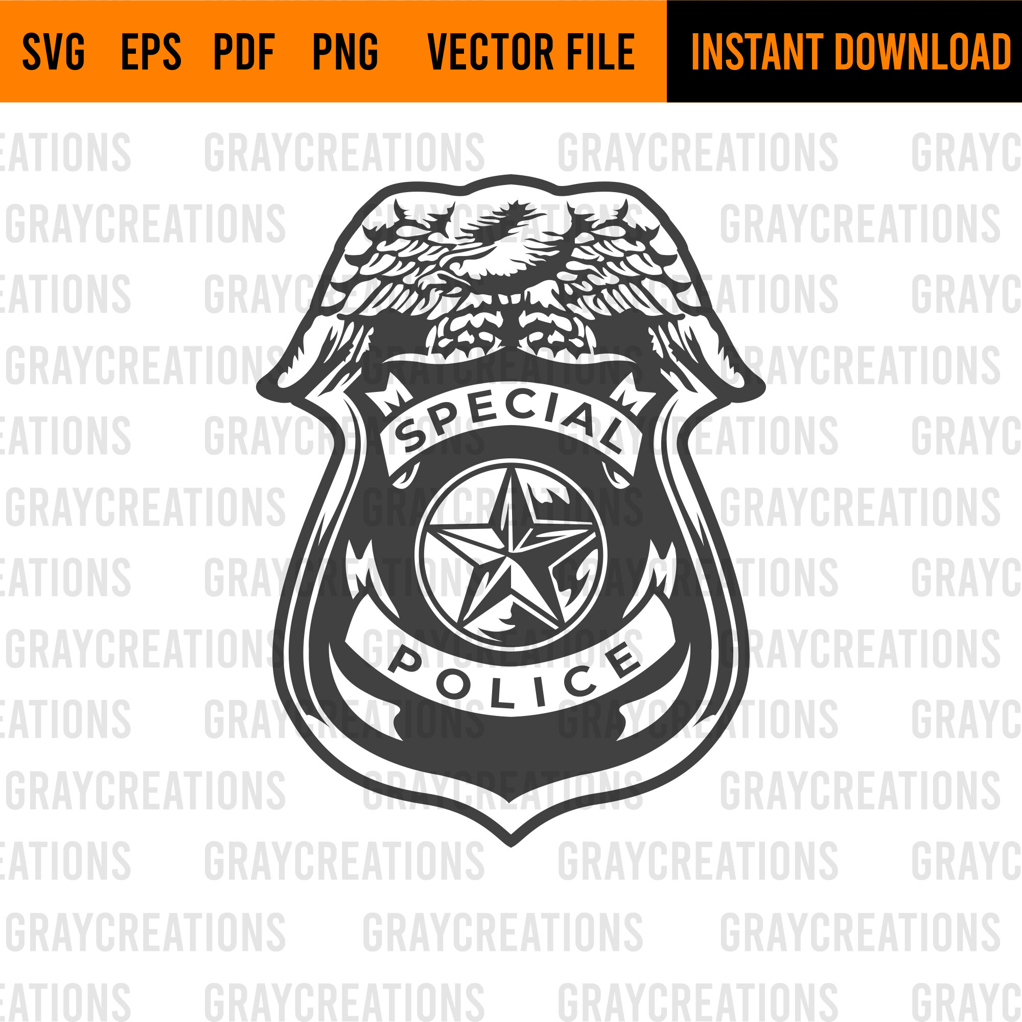 Police Badge Svg / Special Police Svg / Badge Svg - Etsy