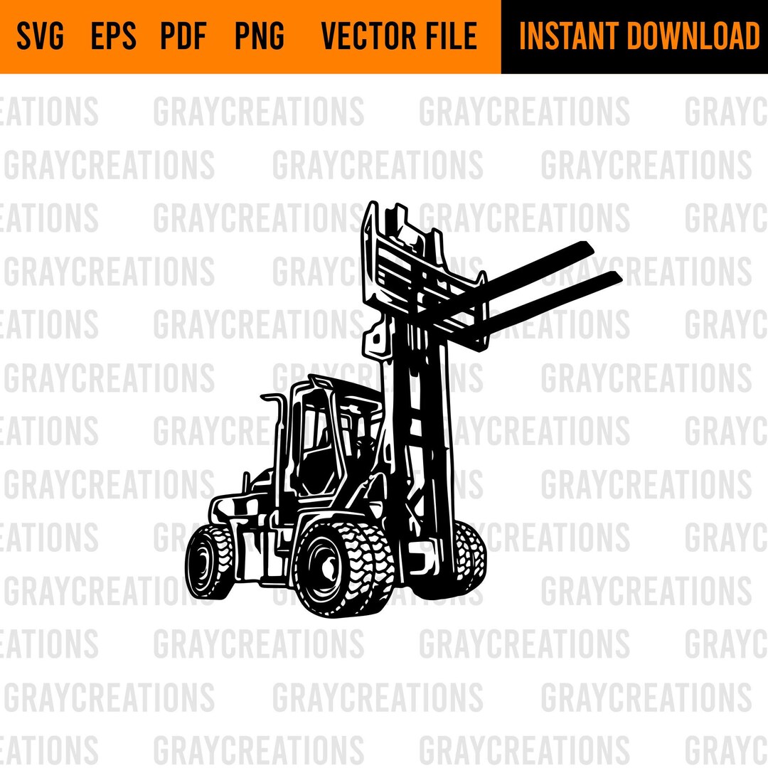 Forklift SVG | Fork Lift SVG | Industrial Truck SVG | Forklift Clipart ...