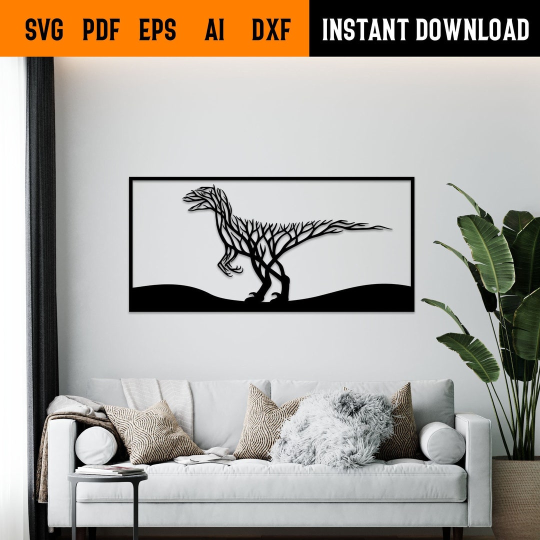 Raptor Wall Art Svg,dxf, EPS,AI and PDF Files.plasma Cut File,wall Art ...