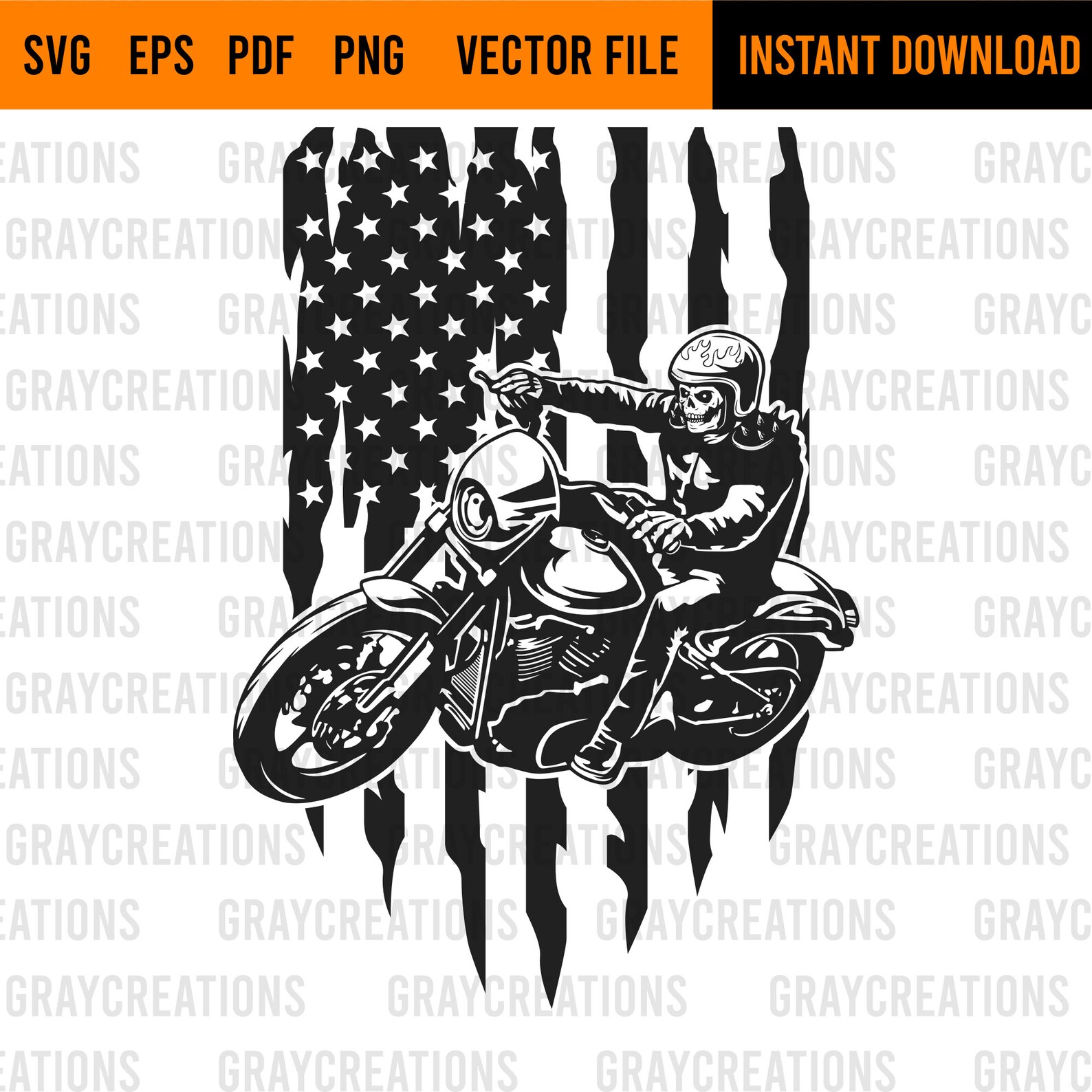 US Skeleton Biker Svg / Motorcycle Riding Svg /skeleton Rider - Etsy