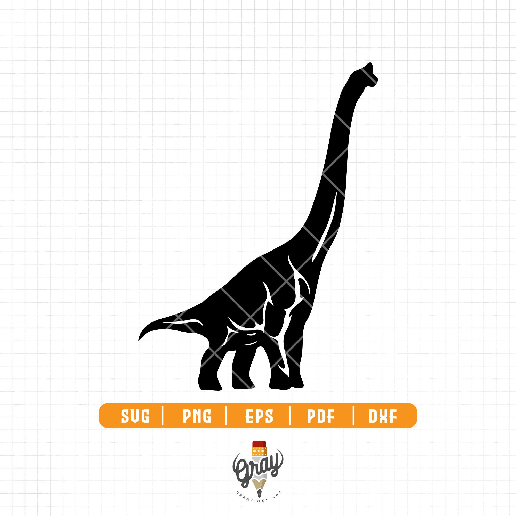 Brachiosaurus Svg , Dinosaur Svg , Dinosaur Cli Part ,dxf Eps Pdf Png ...