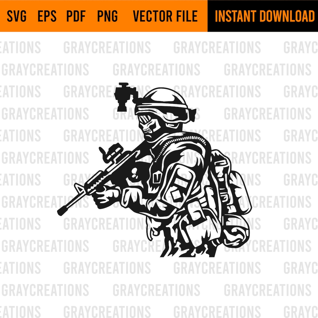 Soldier Svg / Skull Mask Soldier Svg / Army Svg - Etsy